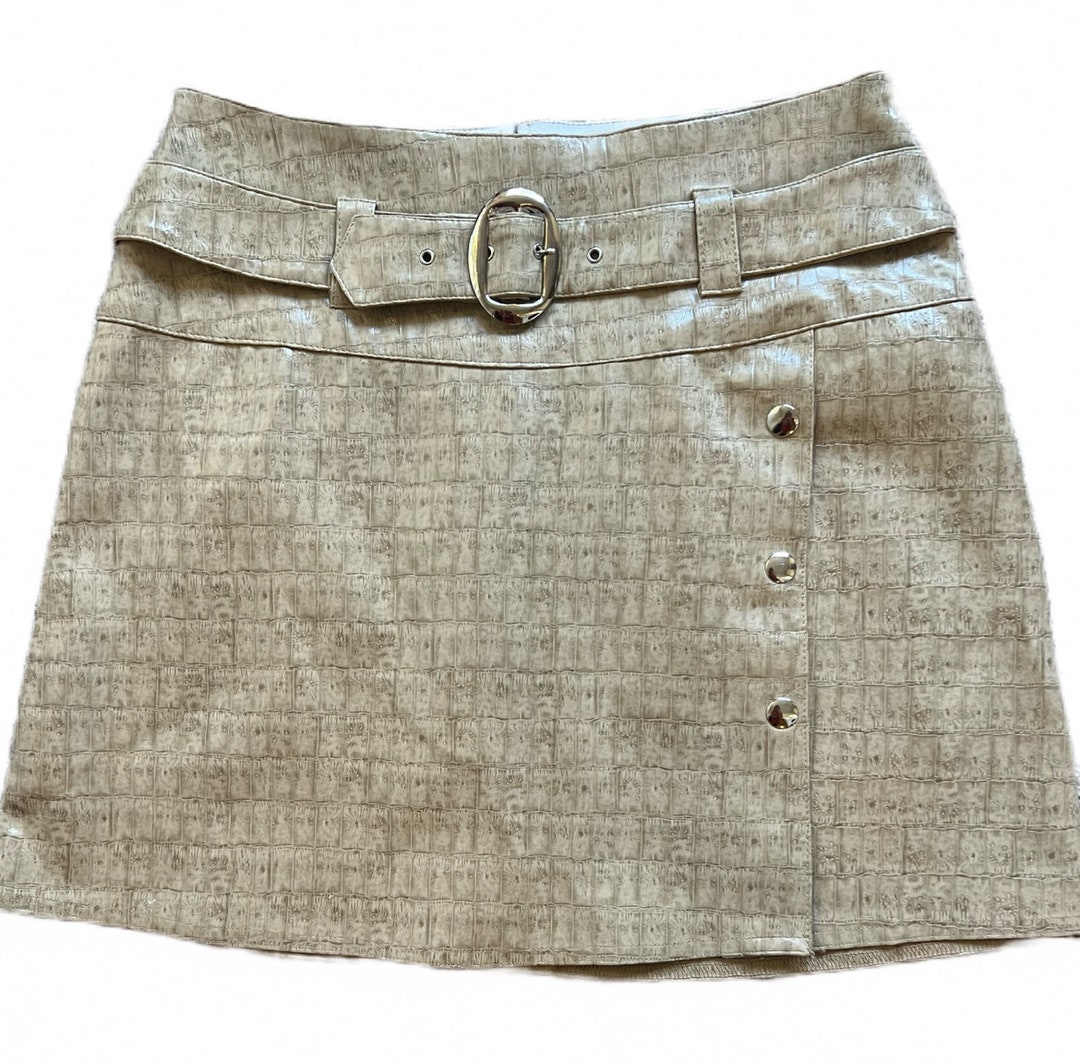 Vintage RARE PVC Snake Print Gogo Mini Skirt - Etsy