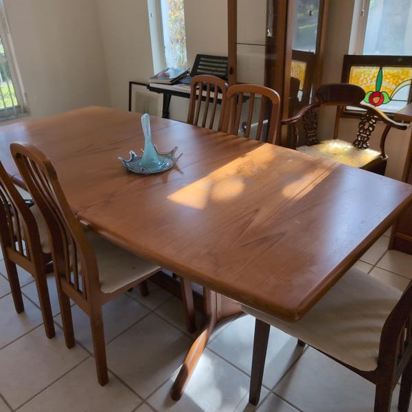Danish Teak Dining Table - Etsy
