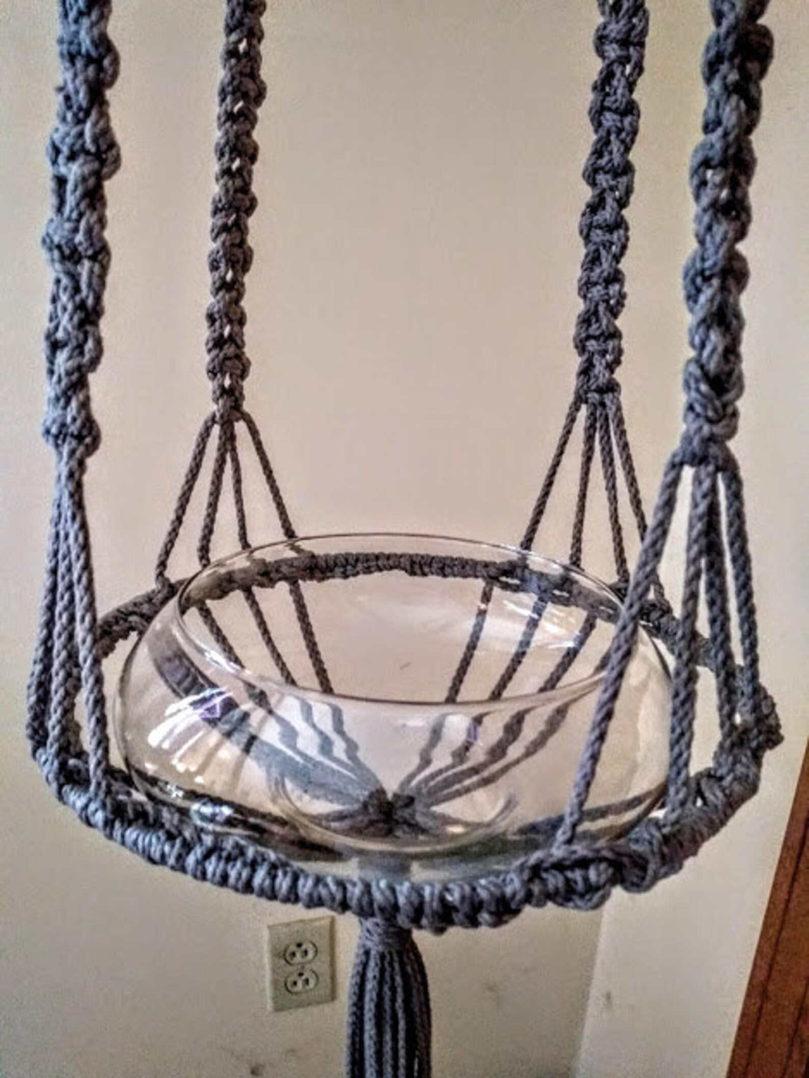 Macrame Hanging Table W/ Birdcage Top / Indoor / Outdoor / | Etsy