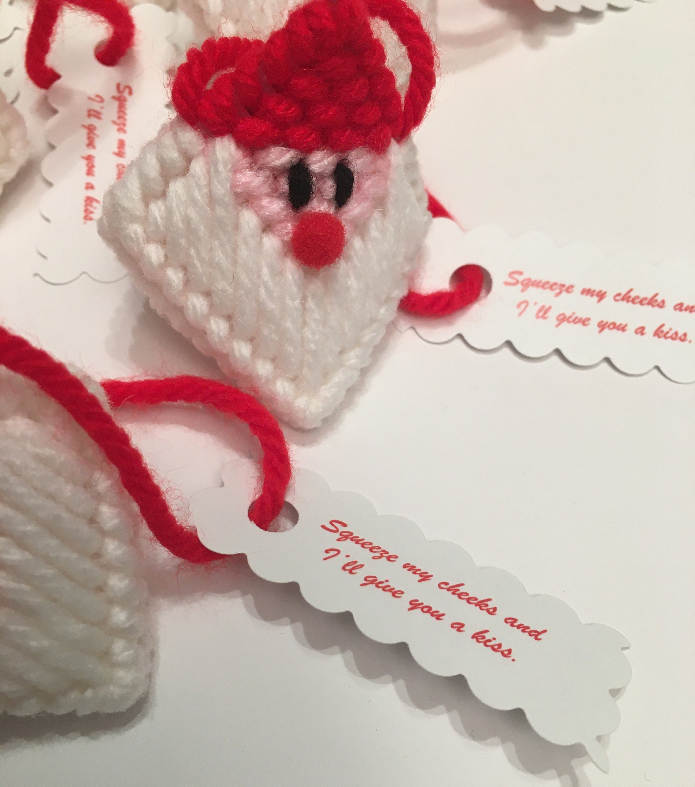 Set of 10 Squeeze My Cheeks Santa Ornaments/hershey Kiss Holders - Etsy