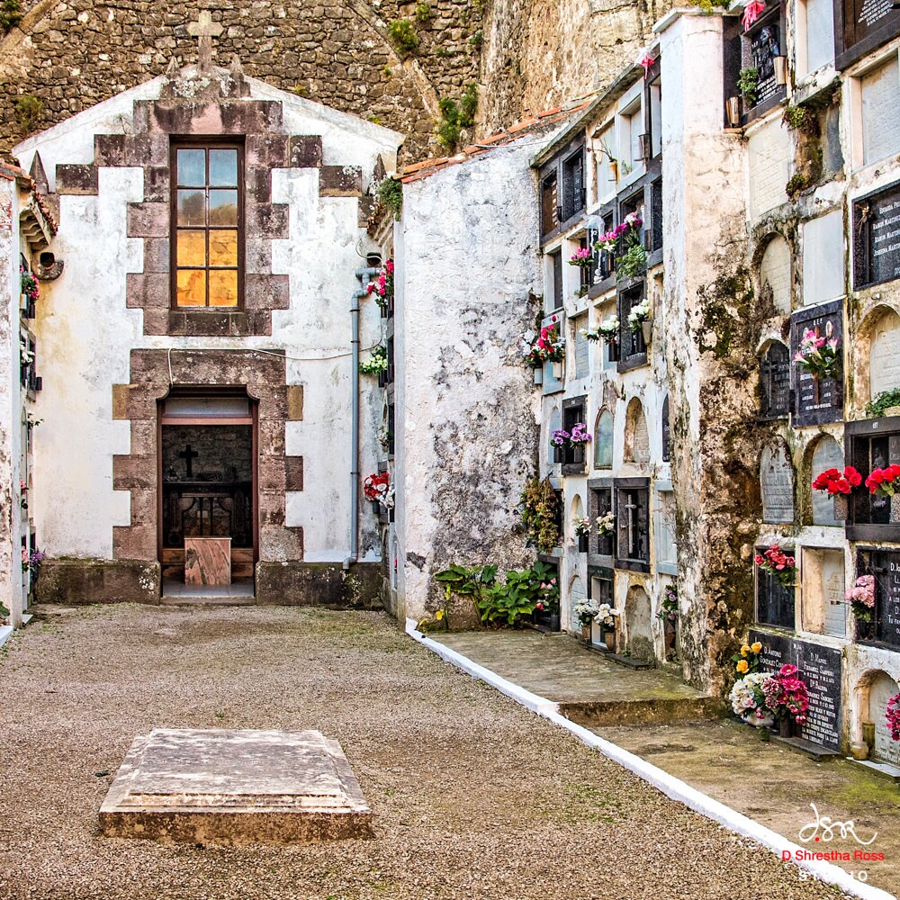 Fine Art Print Whitewashed Cemetery Columbarium Wall and | Etsy