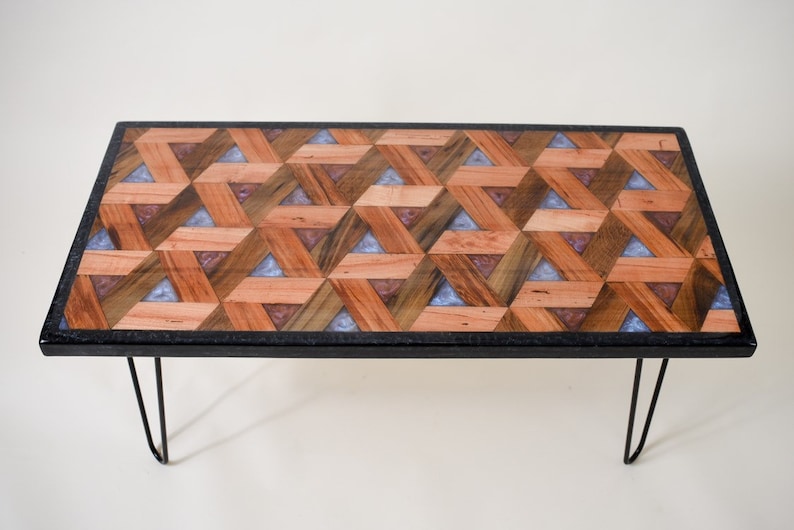 Triangle Pattern Coffee Table With Sinker Cypress and - Etsy