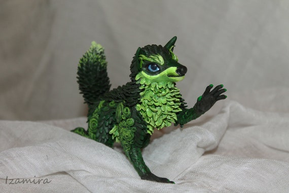 The Spirit of the Spring Forest Statuette Wolf Werewolf | Etsy