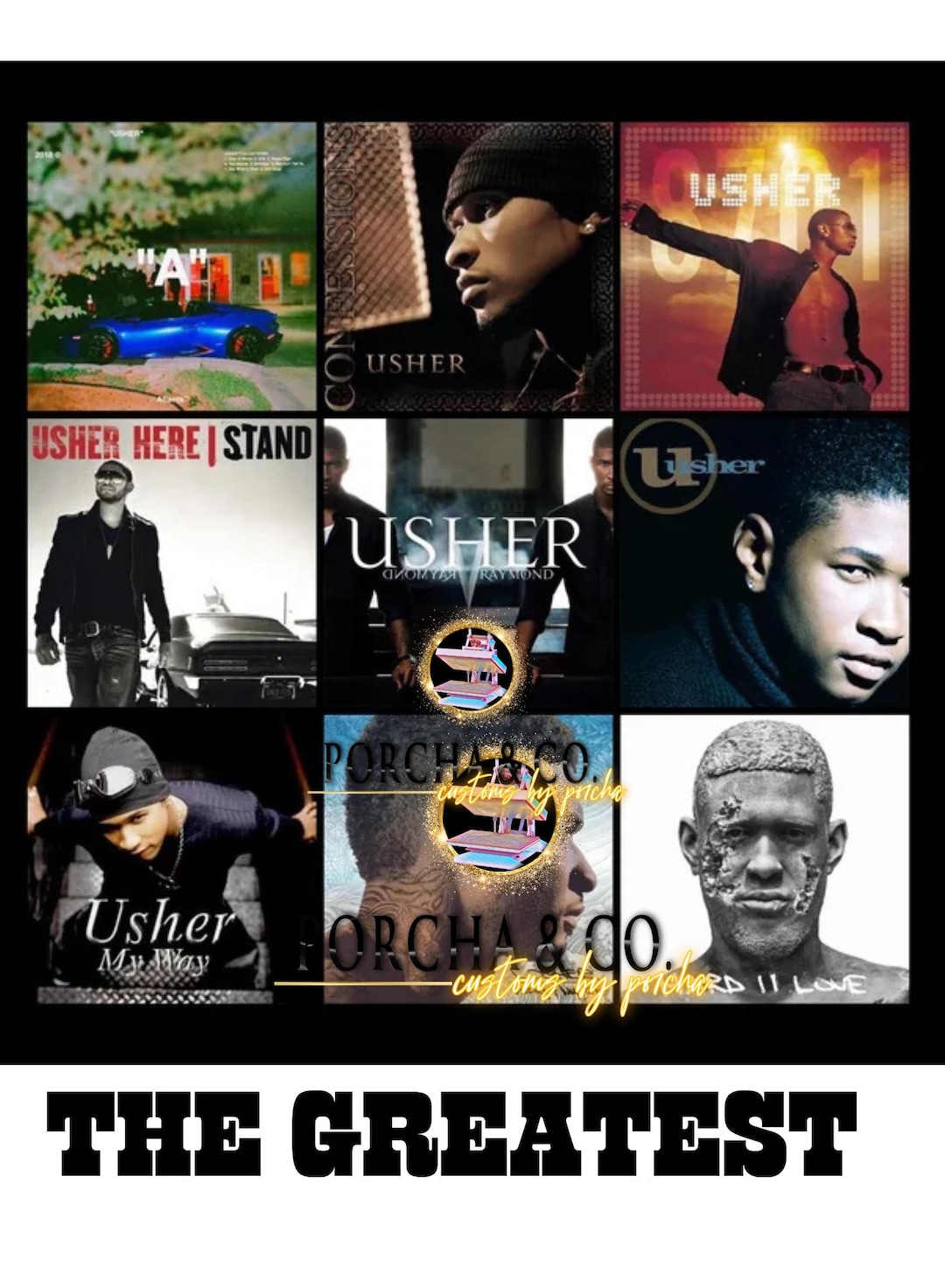 USHER RAYMOND Albums Tshirt Png Past Present Future Tour DTF Print - Etsy