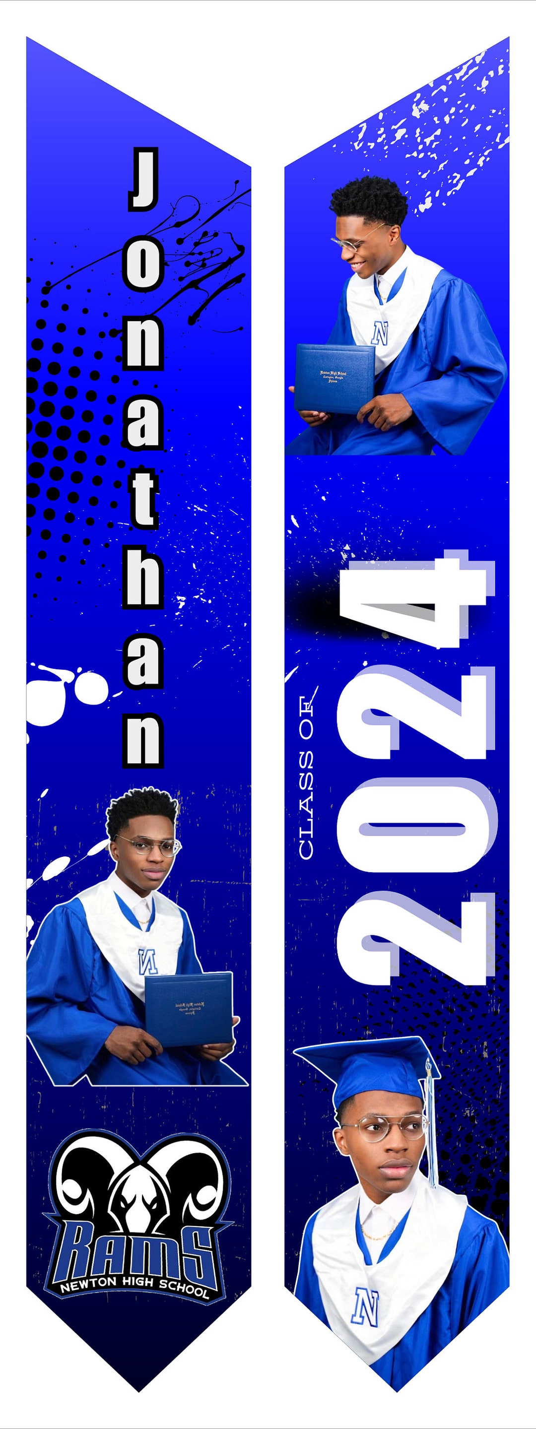 Editable Graduation Stole Template, DIY Stole Template, 2024 Graduation ...