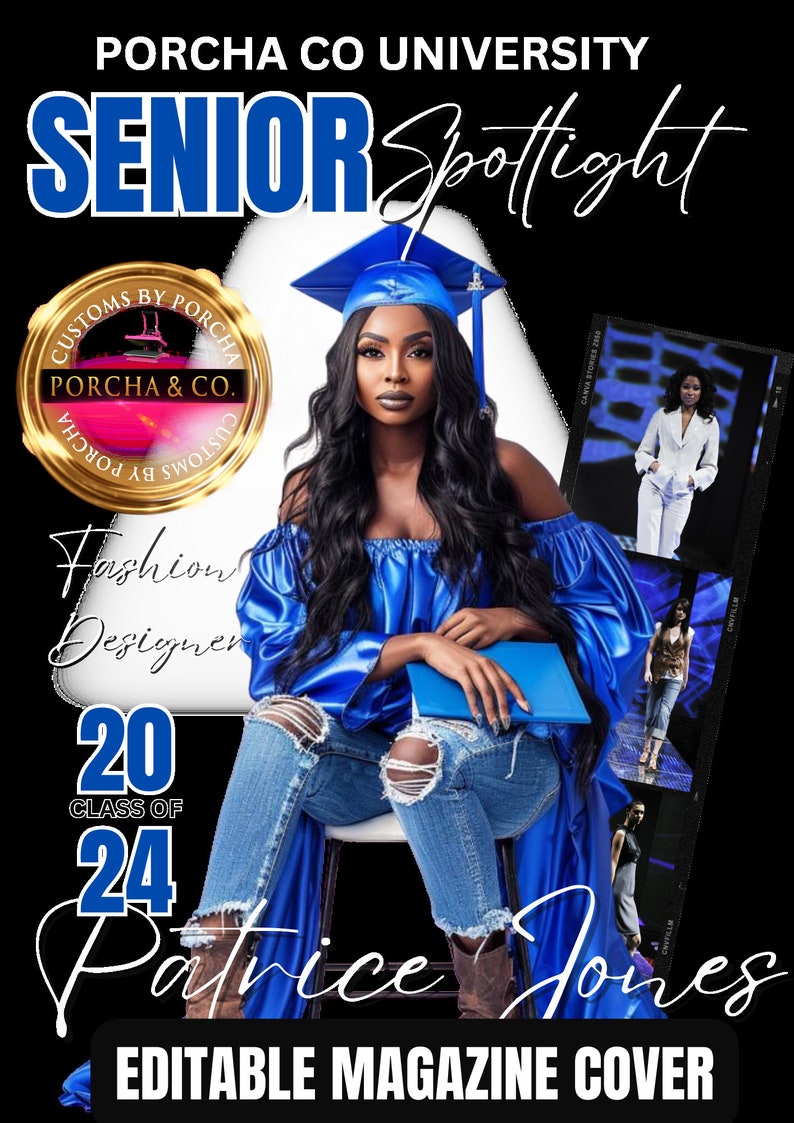 Graduate Magazine Cover Canva Template | Custom Magazine Cover | Canva ...