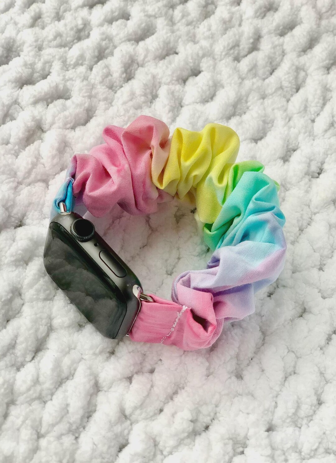 Spring Tie Dye Chunkie Scrunchie Band | Apple Watch or Galaxy Watch - Etsy