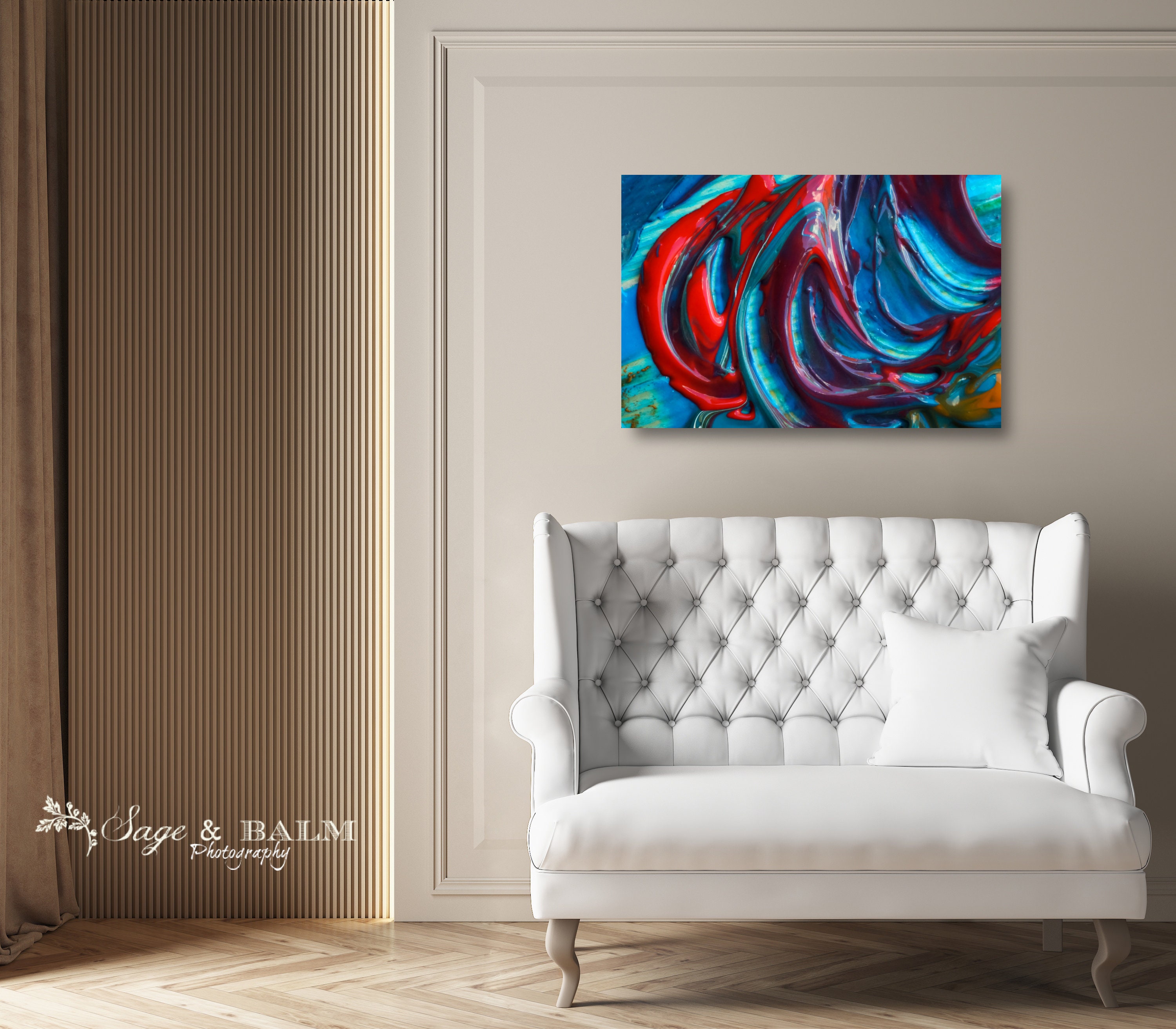 Abstract Modern Art Bold Colors Painting Photo Print Canvas - Etsy