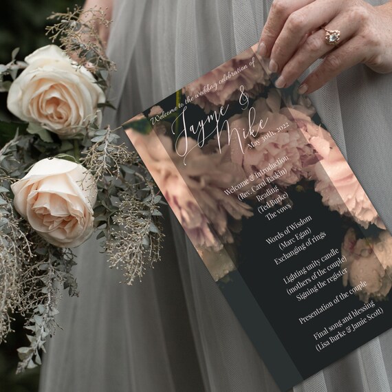 Create your own wedding program | Beachweddingtips.com