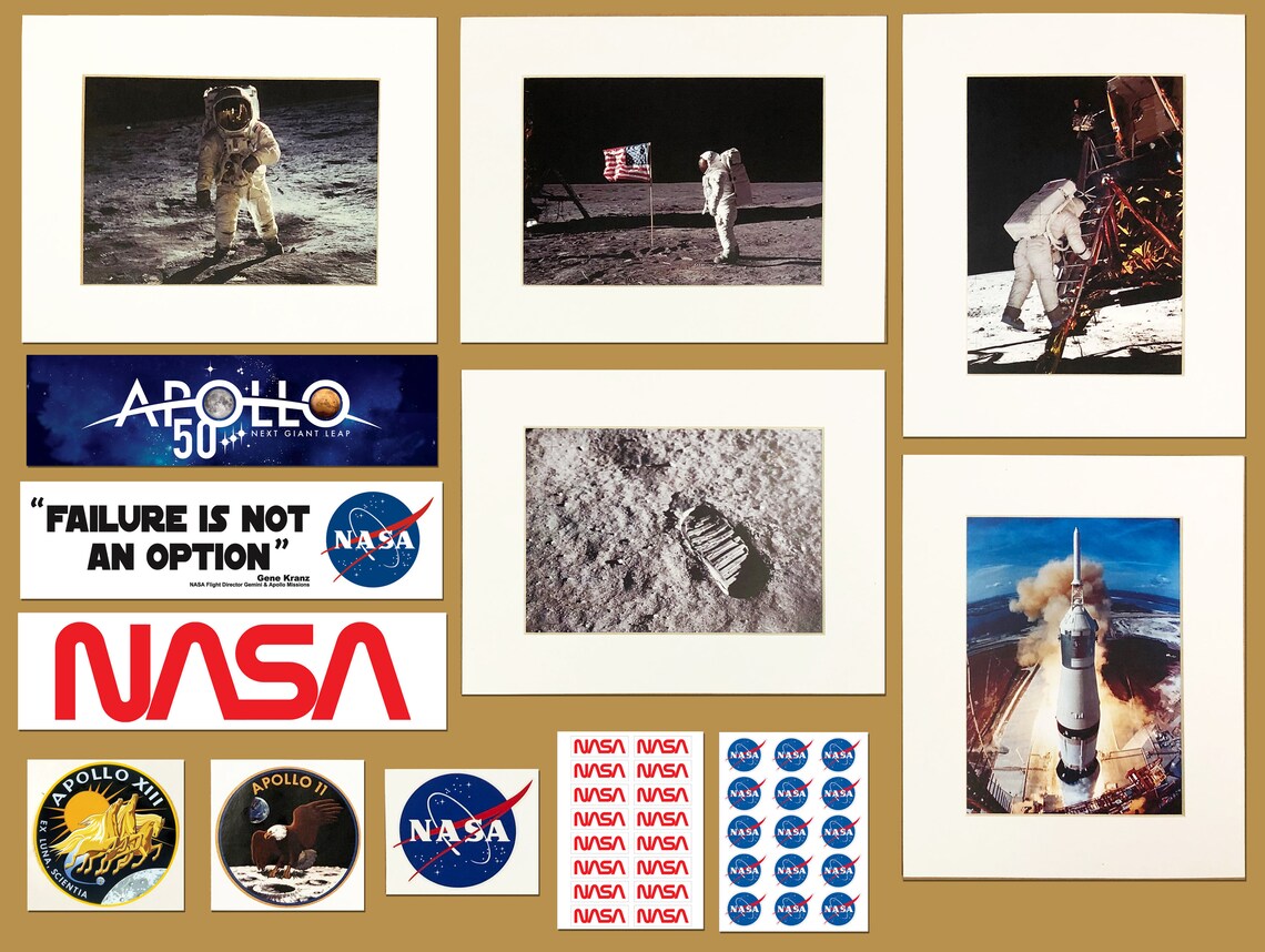 Apollo Collection NASA Stickers and Prints | Etsy