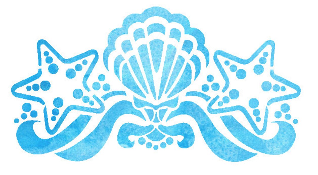 Seashell Design Stencil - Etsy
