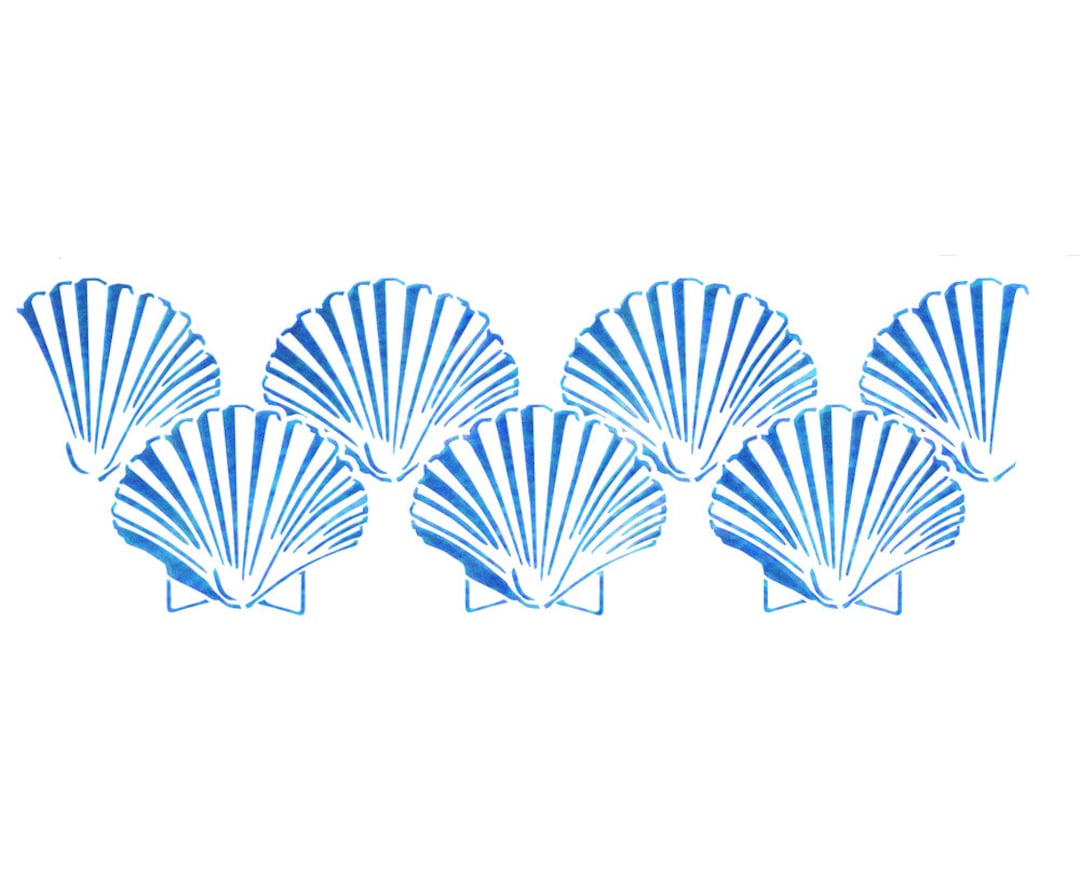 Scallop Shell Stencil Border - Etsy