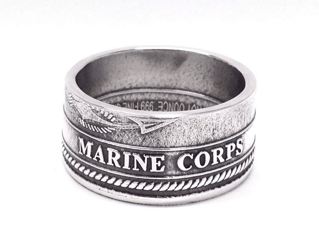 Silver US Armed Forces Challenge Coin Ring - Etsy