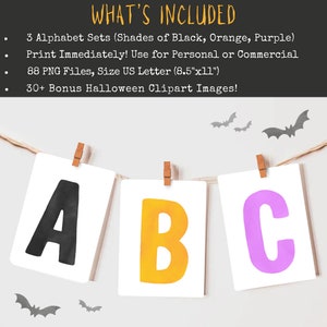 Watercolor Alphabet PNG, Halloween Font, Watercolor Alphabet Clipart ...