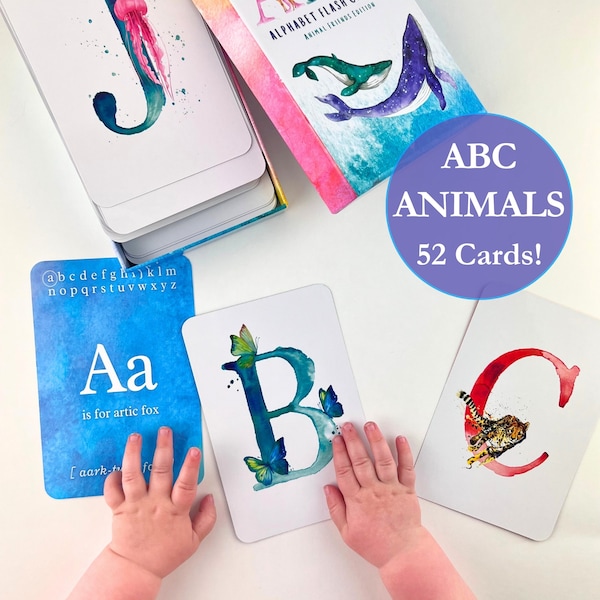 Alphabet Flashcards - Etsy