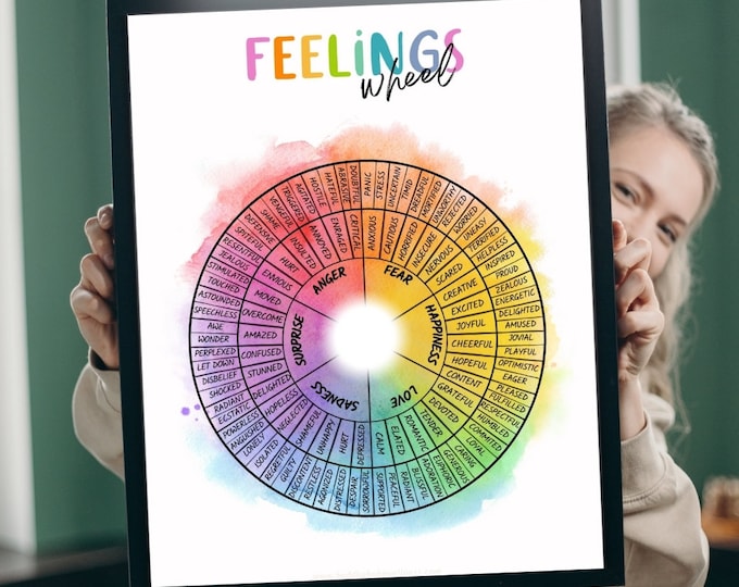 The Feelings Chart: Readable Emotions Identification Sheet for Clients ...