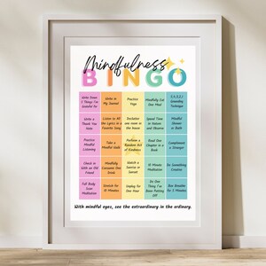 Mindfulness Bingo Cards, Self Improvement Printables, Mindfulness Cards ...