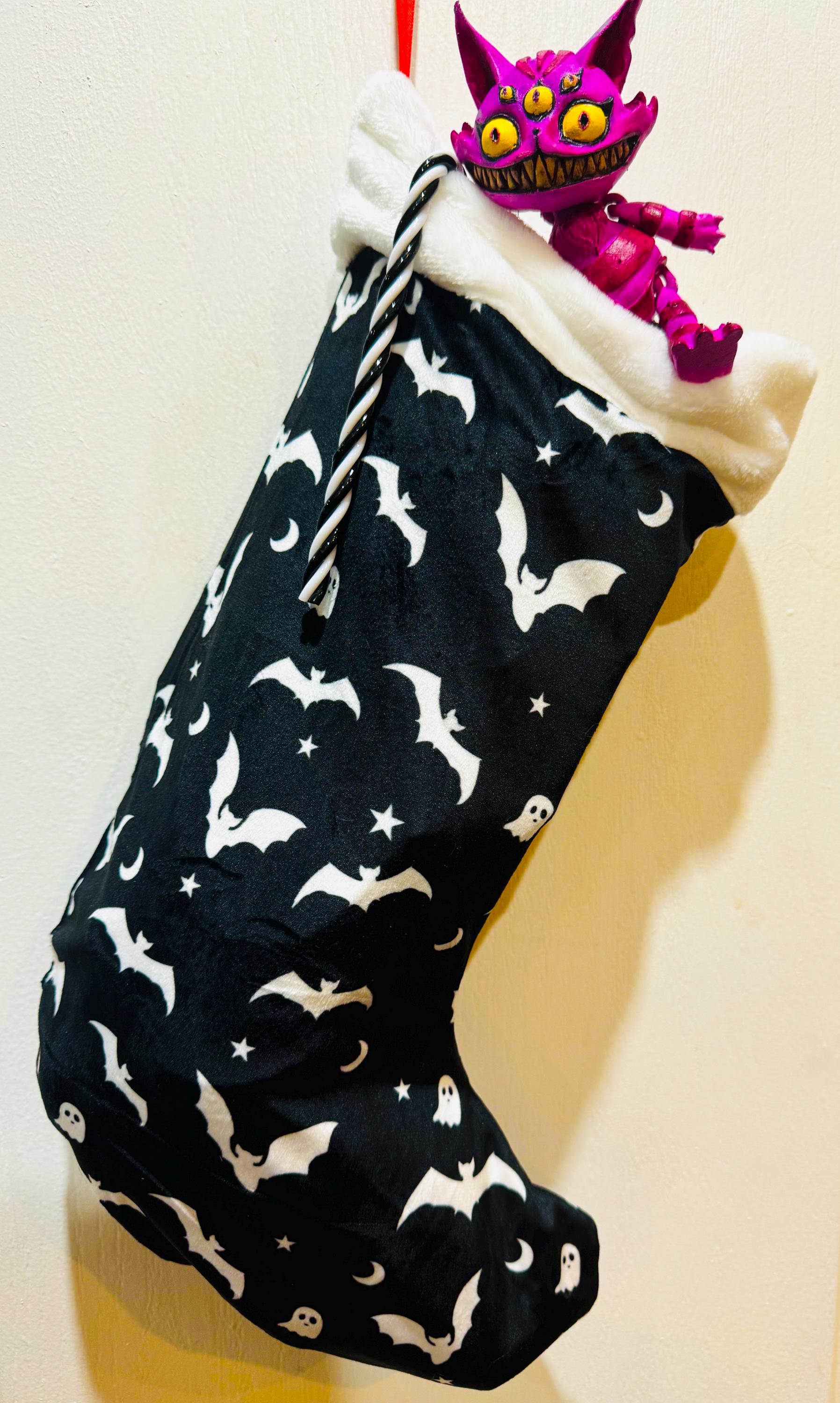 Gothic Christmas Stocking: Bat, Skull, Coffin Gift Set - Etsy