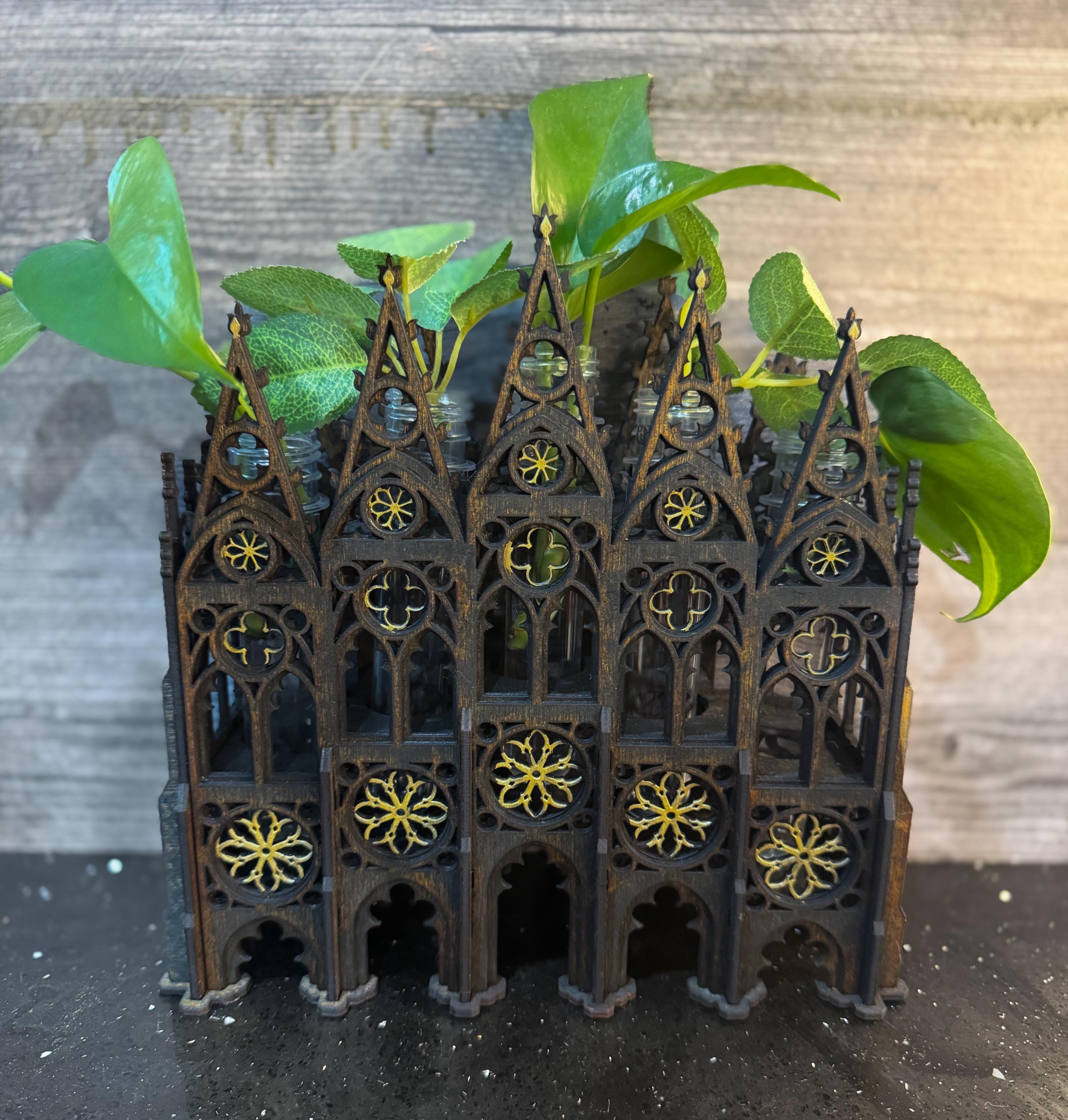Gothic Cathedral Propagation Station – 8x8 Planter, Dark Academia Decor ...