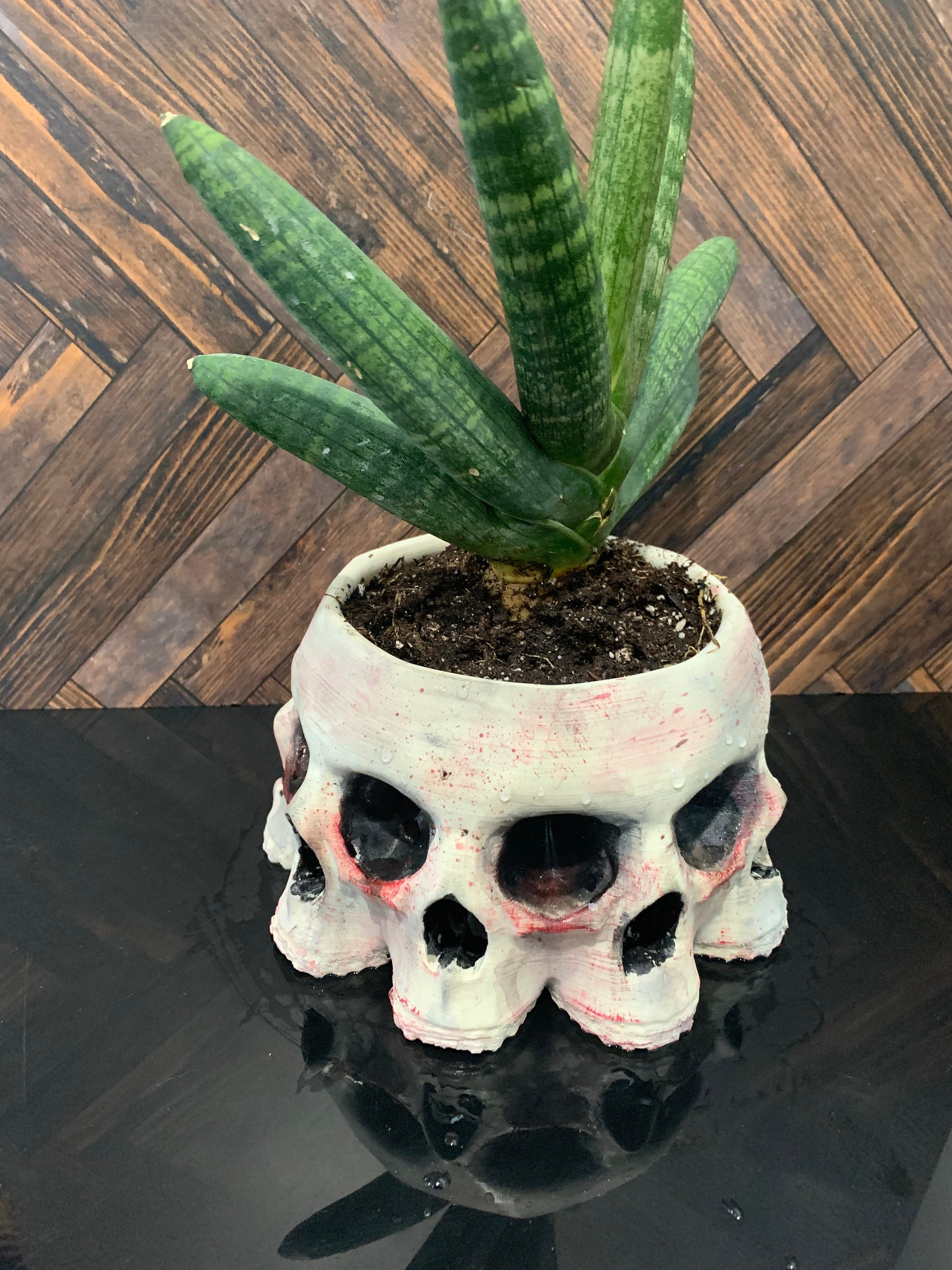 Skull Planter Pot, Gothic Planter, Goth Christmas Gift, Gothic Decor ...