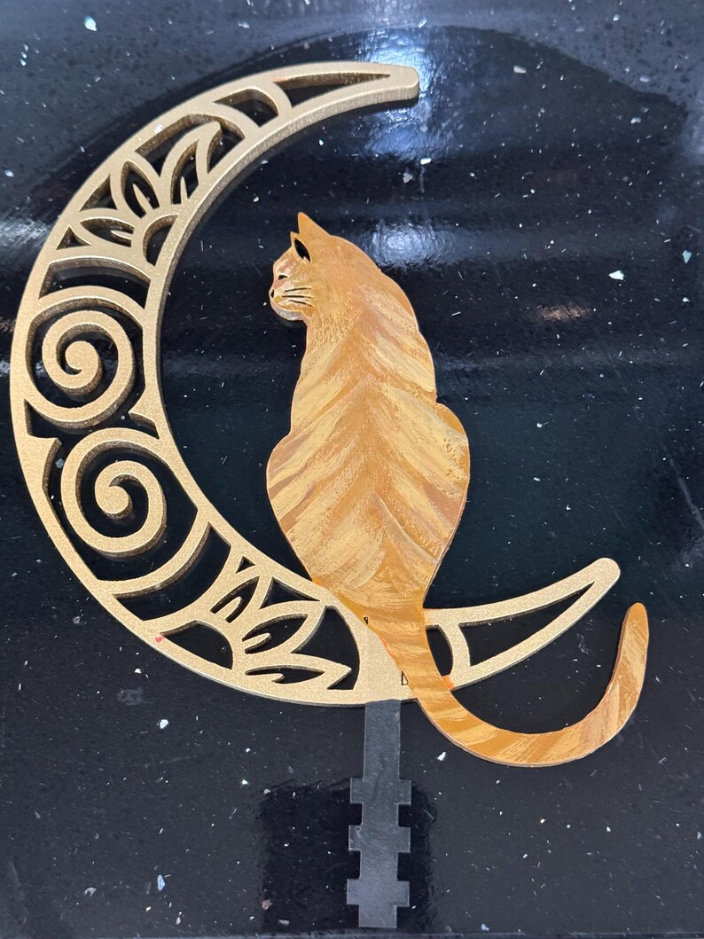 Custom Cat Moon Tree Topper: Witchy Holiday Decor, Memorial Gift - Etsy