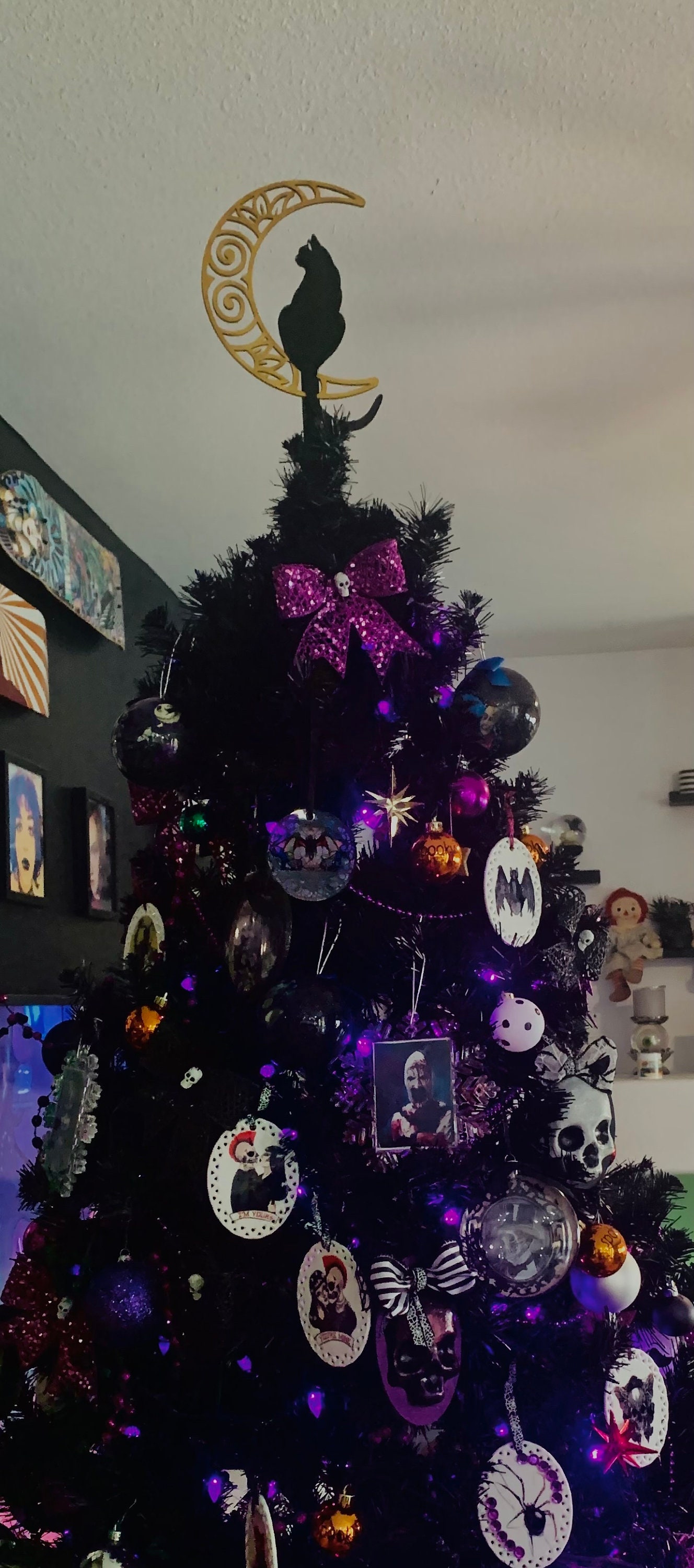 Custom Cat Moon Tree Topper: Witchy Holiday Decor, Memorial Gift - Etsy