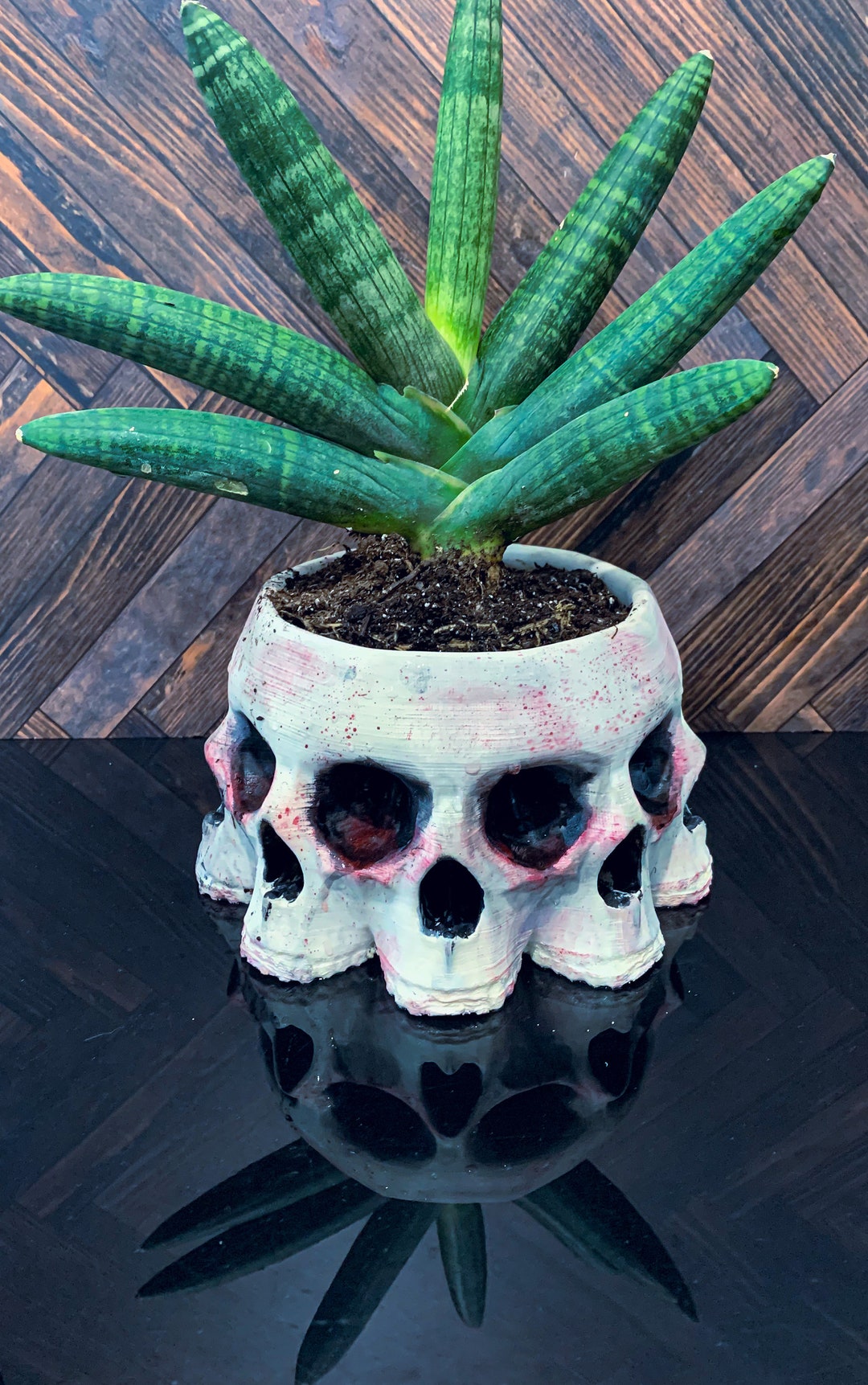Skull Planter Pot, Gothic Planter, Goth Christmas Gift, Gothic Decor ...