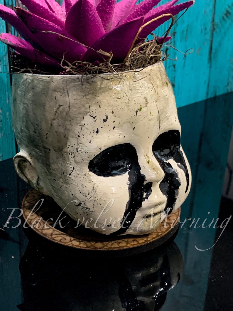 Baby Head Planter, Creepy Baby, Creepy Doll Planter, Gothic Gifts for ...