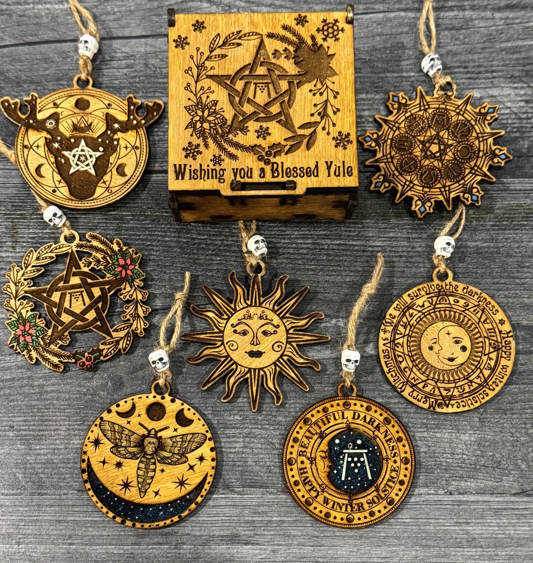 Blessed Yule Ornament Set: Pagan Yuletide Gift With Keepsake Box - Etsy