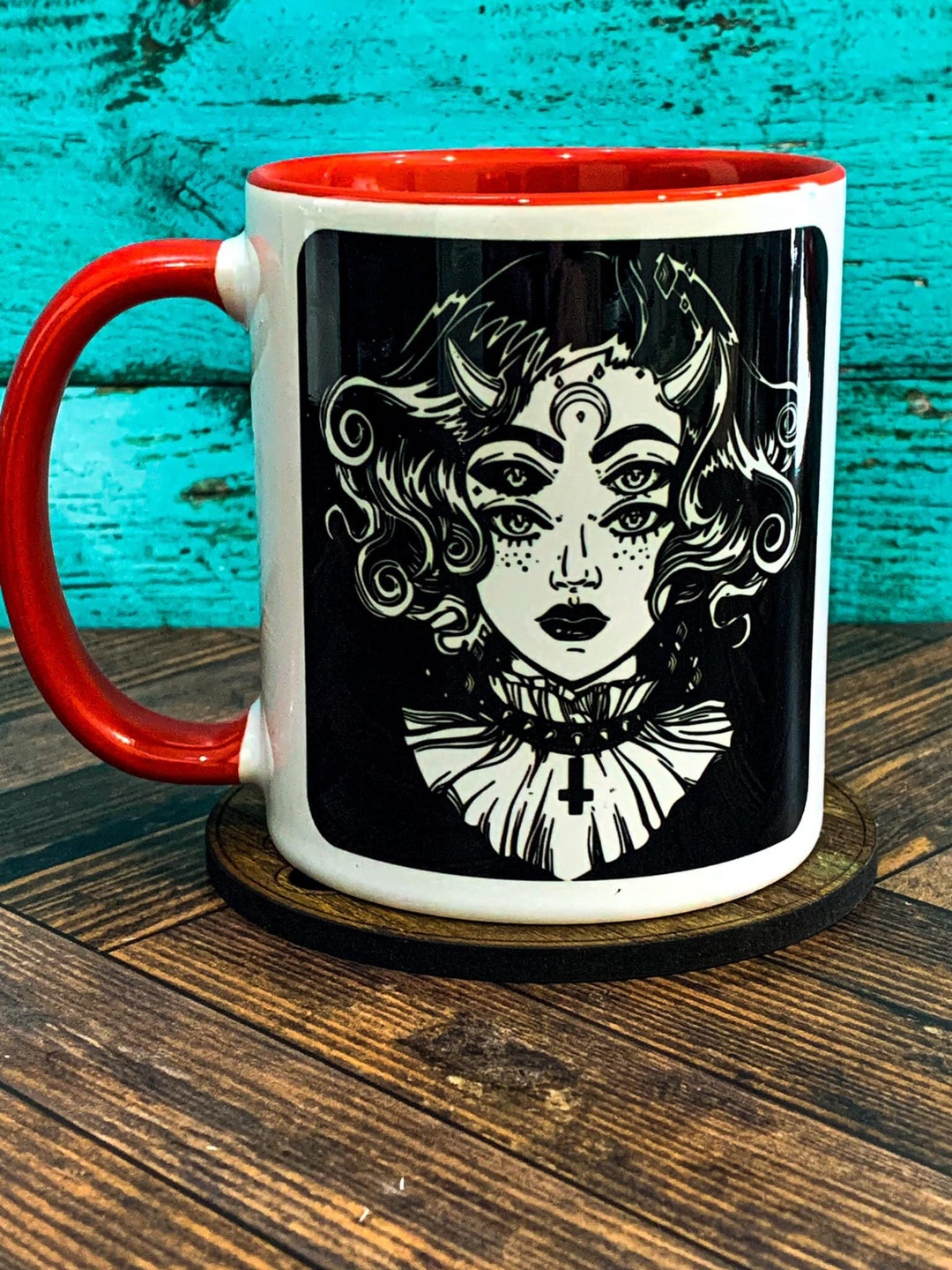 Goth Girl, Goth Coffee Mug, Trippy Gifts, Goth Kitchen Decor, Gift for ...