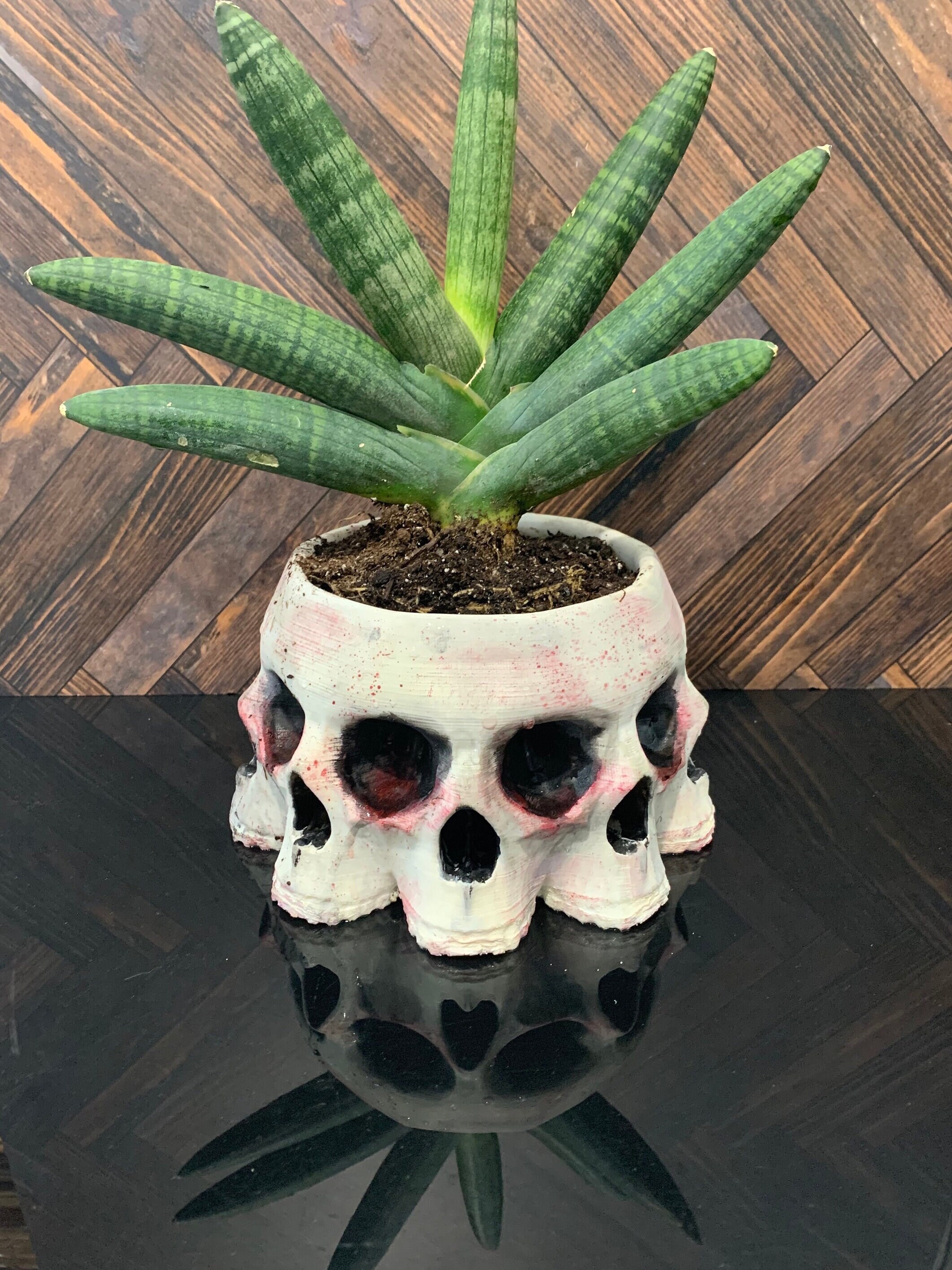 Skull Planter Pot, Gothic Planter, Goth Christmas Gift, Gothic Decor ...