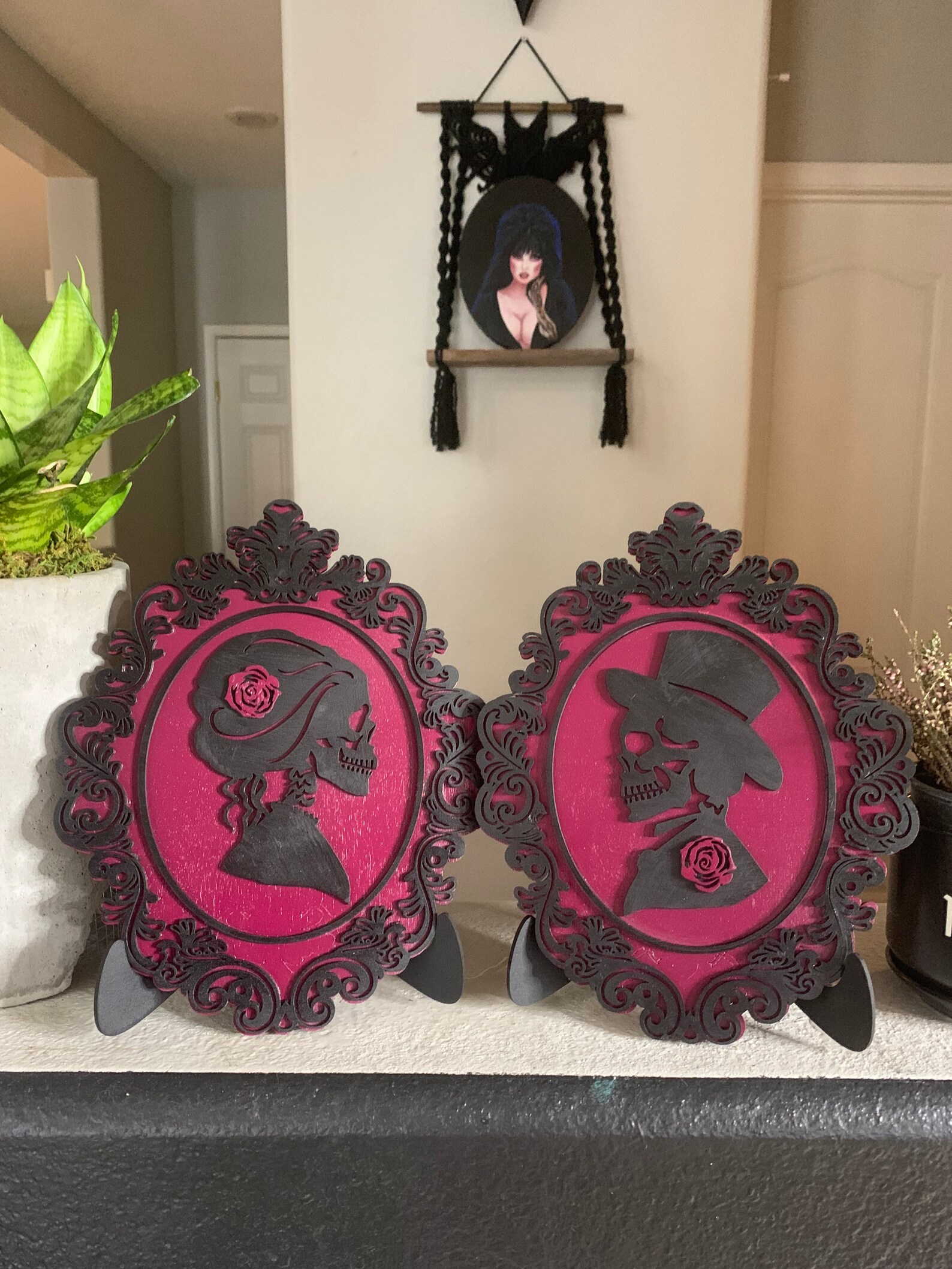 Victorian Skull Decor, Skeleton Couple, Goth Decor, Skeleton Lovers ...