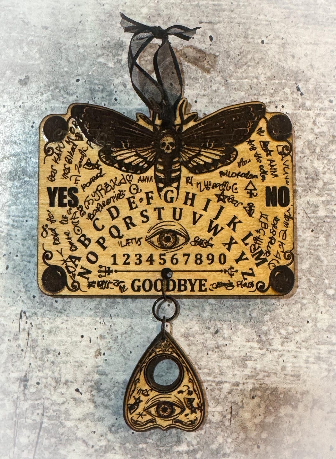 Death Moth, Planchette & Spirit Board Ornament, Occult, Witchcore, Yule ...