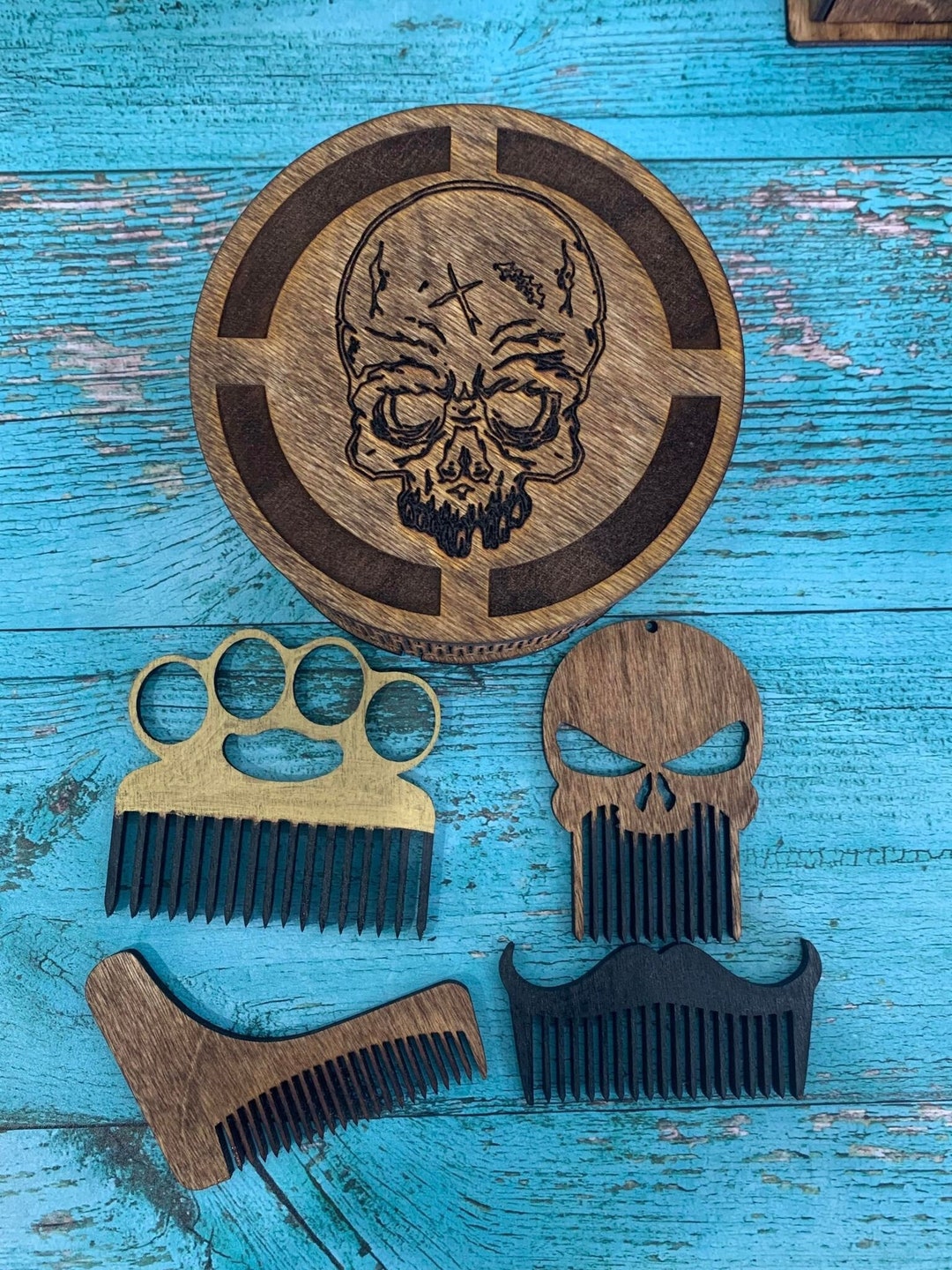 Wood Beard Comb, Beard Gift Set, Mustache Comb, Unique Gift for Men ...