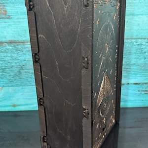 Handmade Wooden Tarot Card Box: 6-deck Storage, Pagan Altar ...