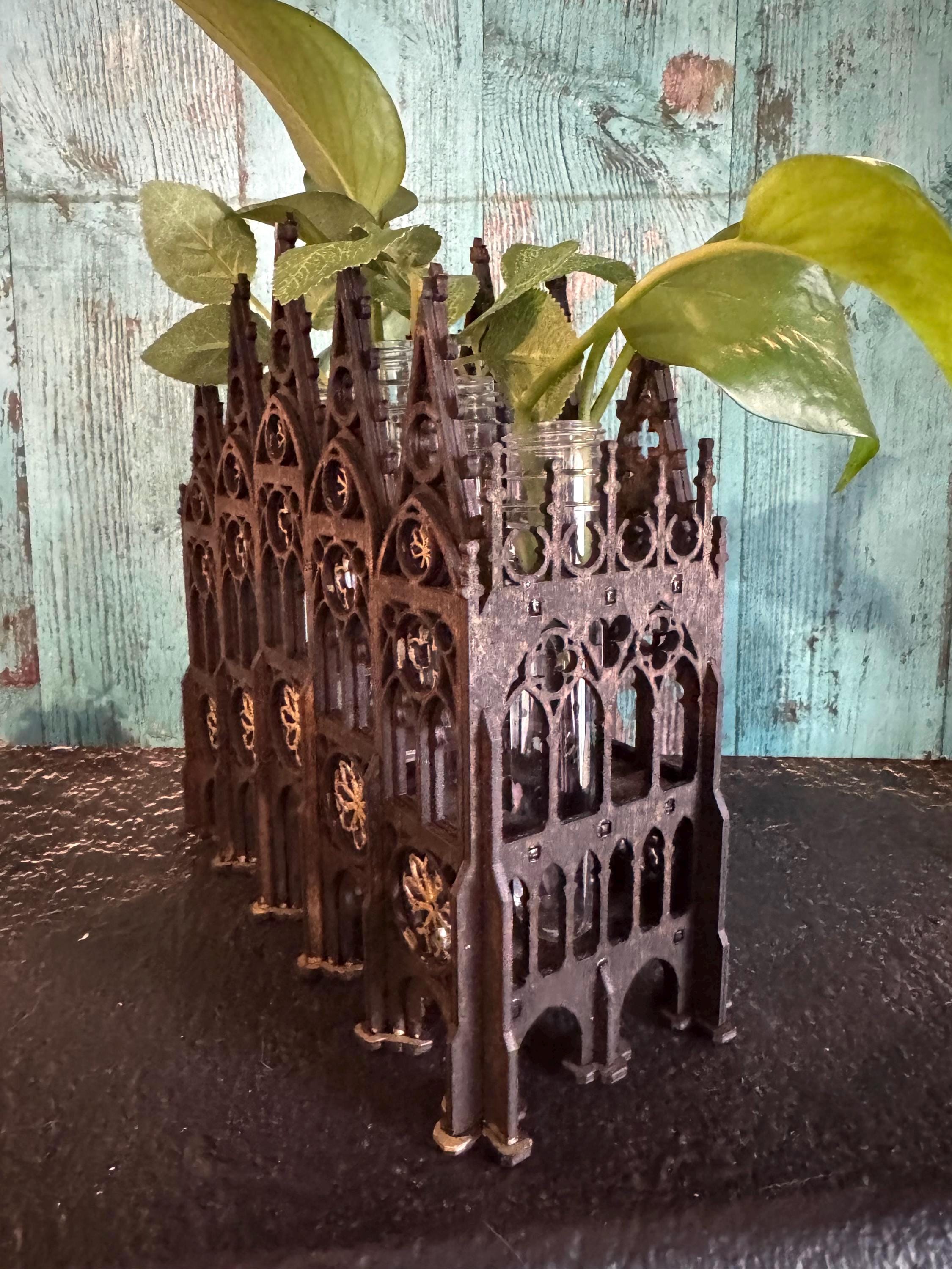 Gothic Cathedral Propagation Station – 8x8 Planter, Dark Academia Decor ...
