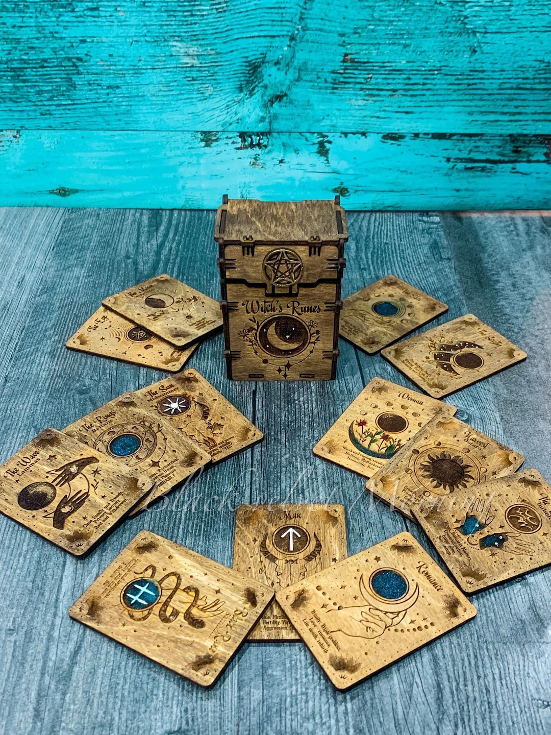 Witch's Runes, Runes Set, Witchcraft, Divination Tools, Wood Witch ...