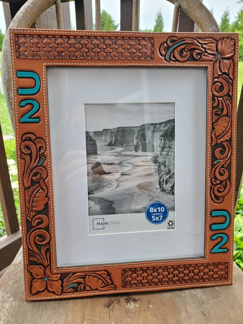 Custom Hand Tooled Leather Picture Frame: Western Home Decor - Etsy