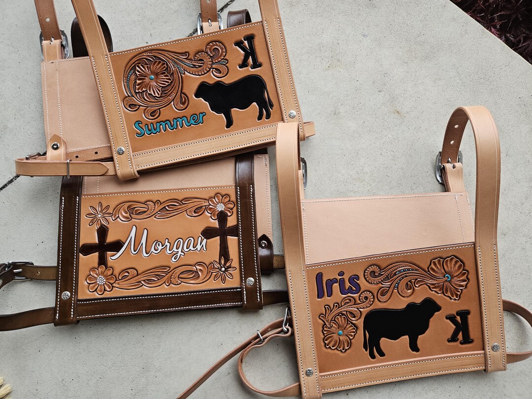 Custom Leather Livestock Show Number Harness - Etsy