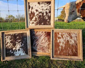 Cowhide Branding Frame, Cowhide Wood Sign, Family Heirloom, Unity ...