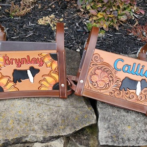 Custom Leather Livestock Show Number Harness - Etsy