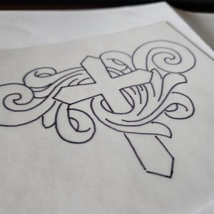 Leather Tooling Pattern, Cross Tooling Pattern, Leather Pattern - Etsy