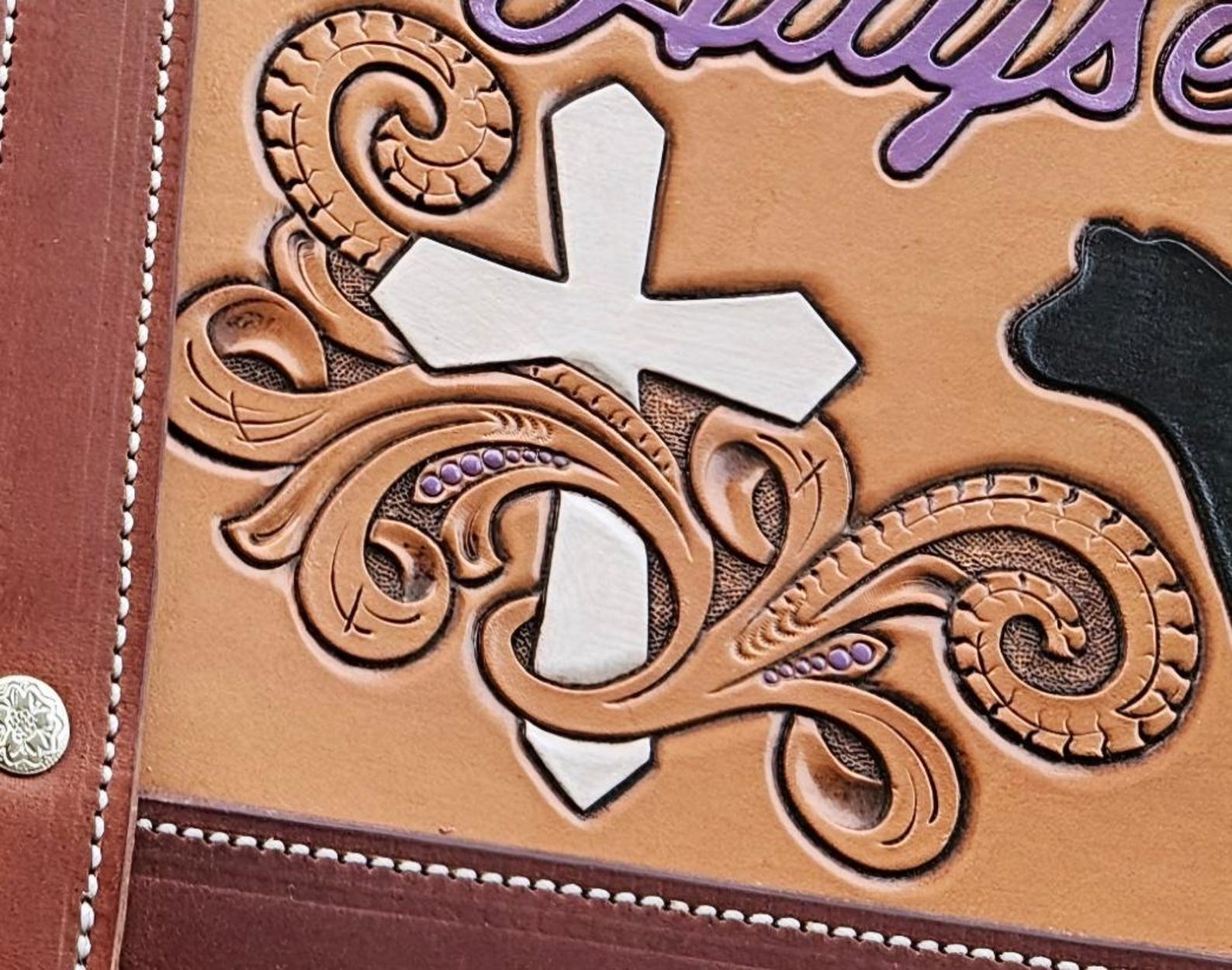 Cross Leather Tooling Pattern: Leatherwork Template - Etsy