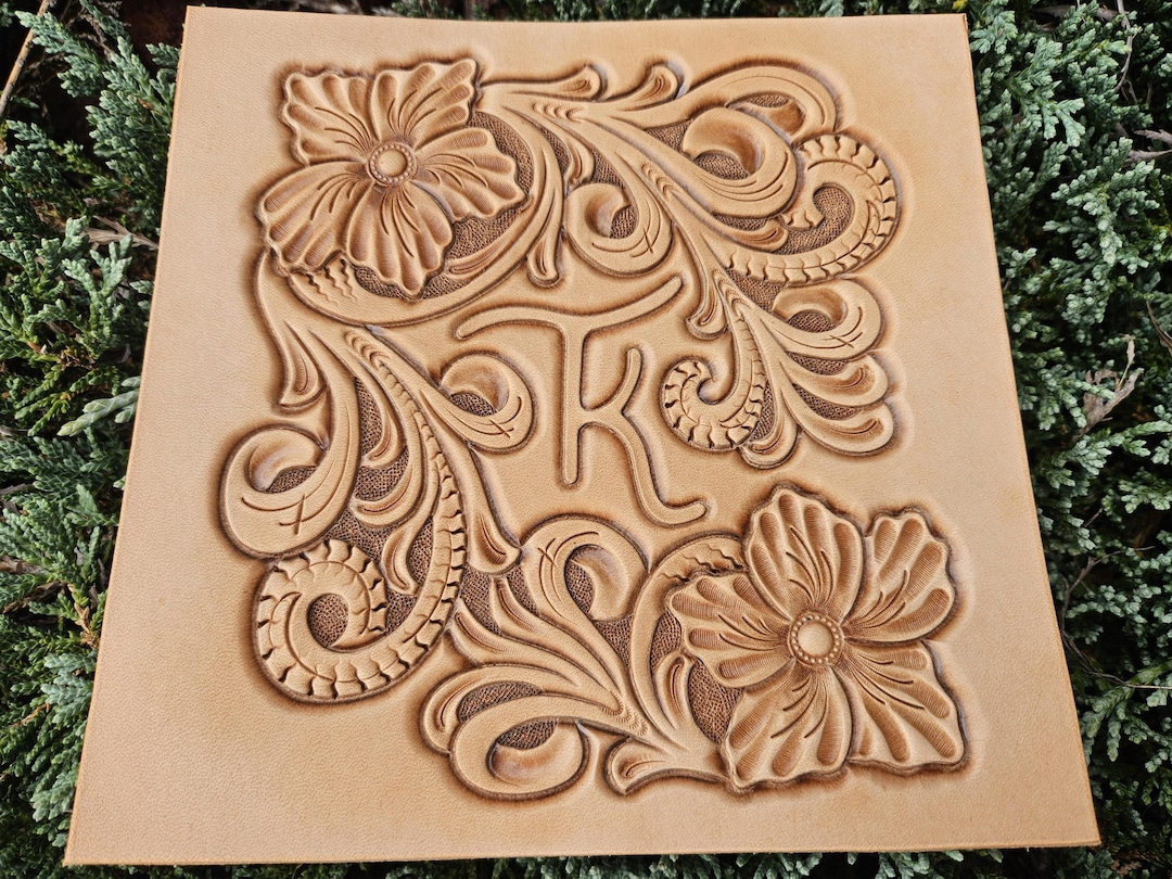 Leather Tooling Pattern: Floral Bouquet Wrap (digital File 6x6in - Etsy