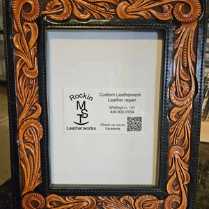 Custom Hand Tooled Leather Picture Frame: Western Home Decor - Etsy