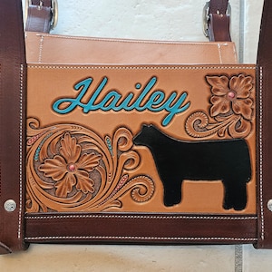 Custom Leather Livestock Show Number Harness - Etsy