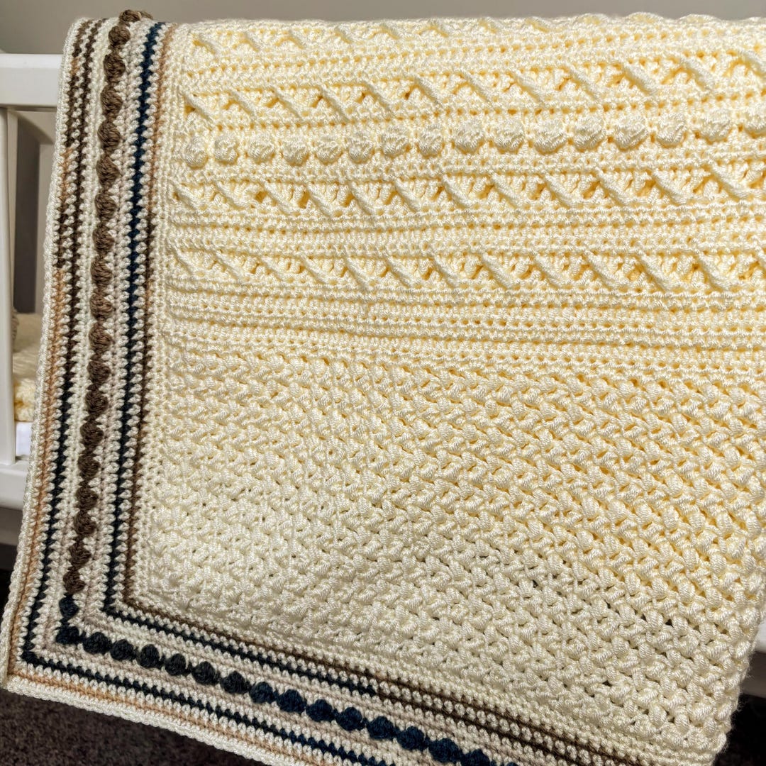 Crochet Pattern Baby Blanket-dk Blanket Pattern, UK Terms (PDF Download ...