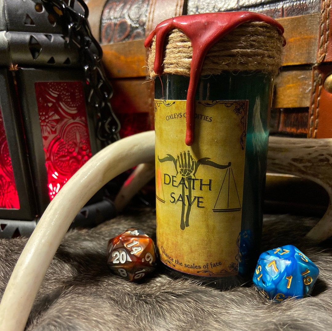 Death Saving Throw D20 Dice Potion - Etsy