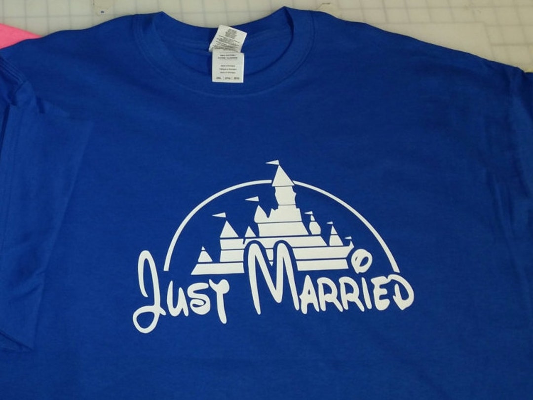 Just Married Bride And Groom Shirts Disney Style Etsy