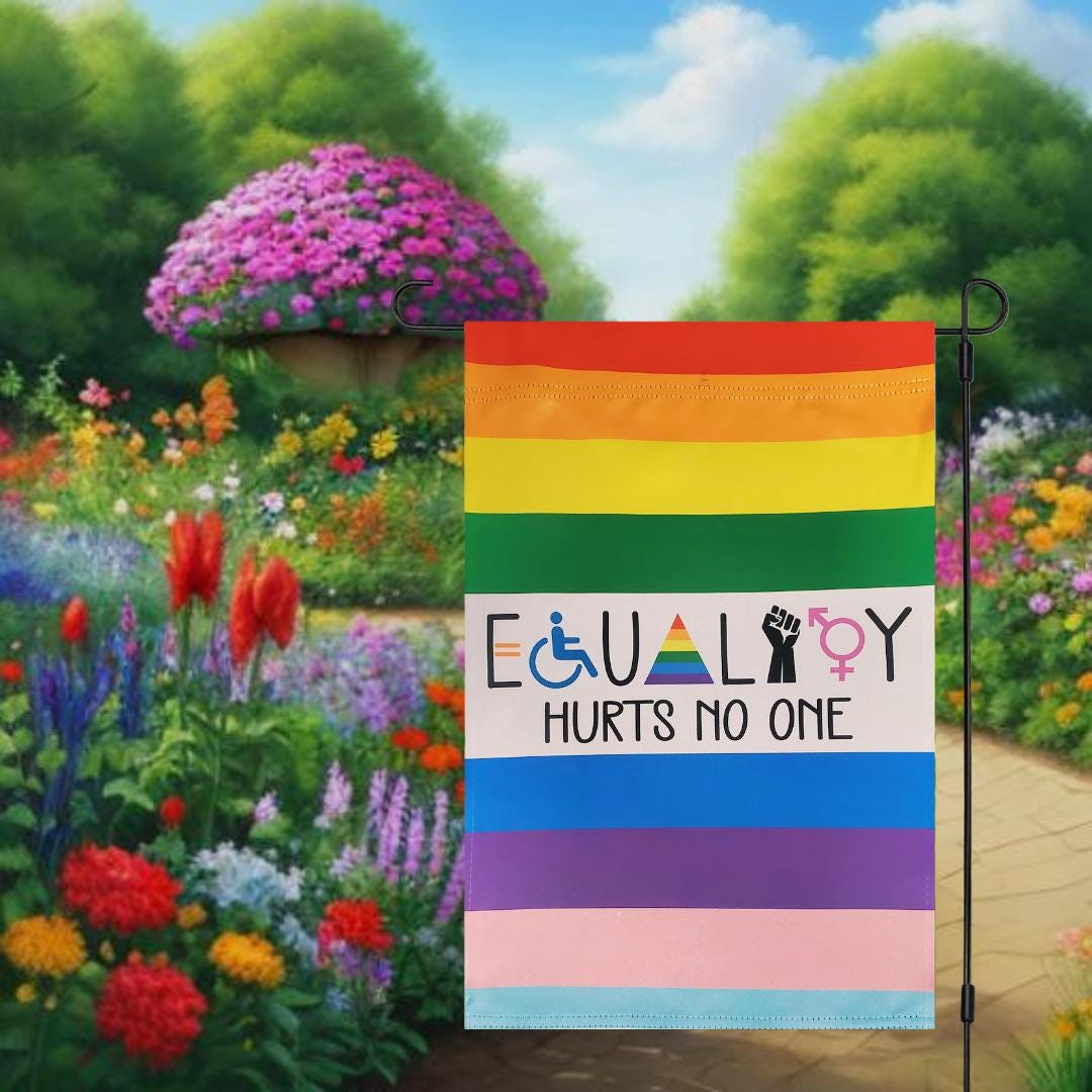 Equality Garden Flag / LGBTQ+ Pride Banner – Rainbow Design / Inclusive ...